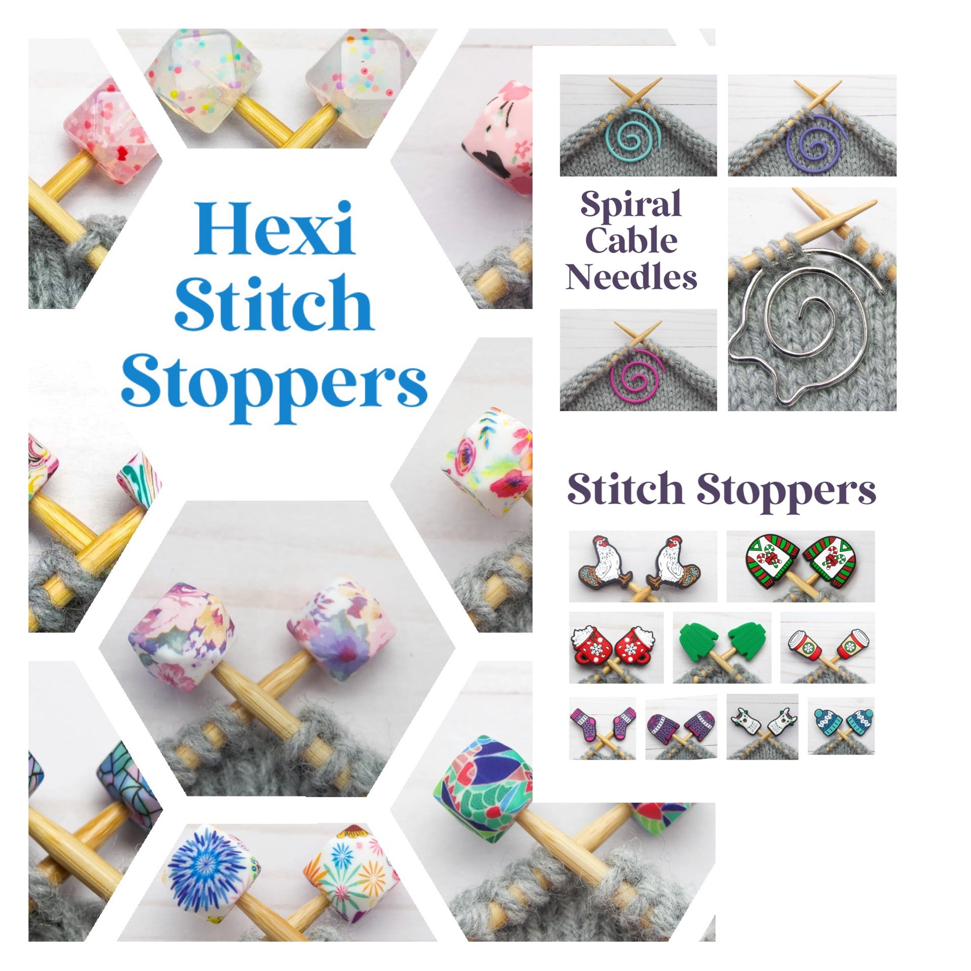Stitch Stoppers & Swirl Cable Needles | Grocery Girls Knit